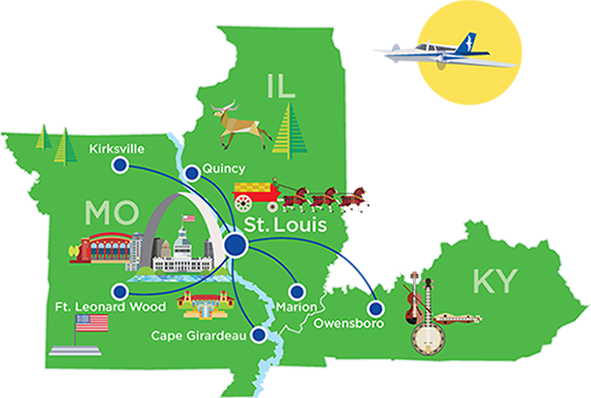 Midwest Us Map Airports